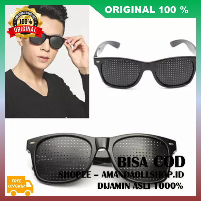 Jual Kacamata Terapi Pinhole Glasses The Natural Minus Kacamata Tepai Minus 100% ASLI | Shopee ...
