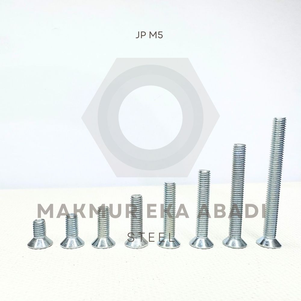 Jual Baut JF (Kepala Datar) M5 Kepala Obeng Plus | Shopee Indonesia