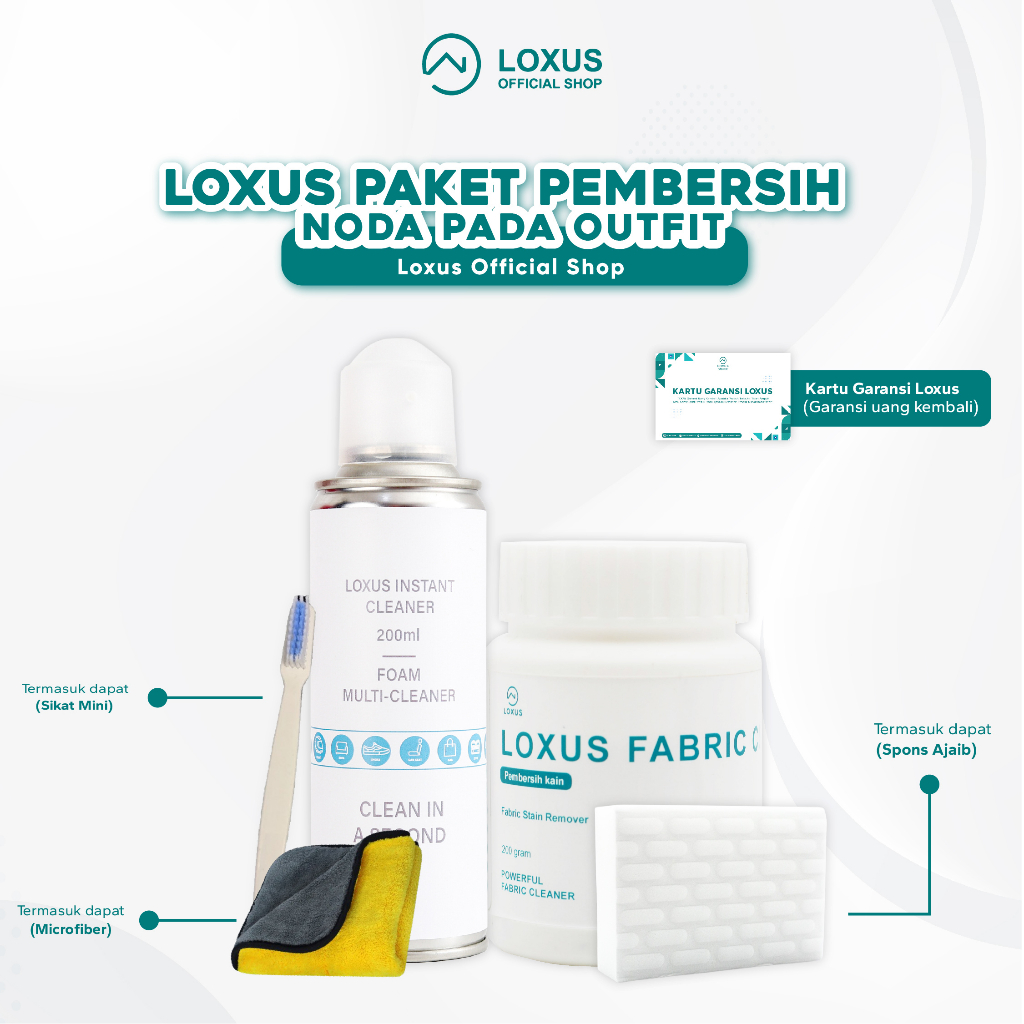 Jual Loxus Paket Pembersih Noda Pada Outfit | Shopee Indonesia
