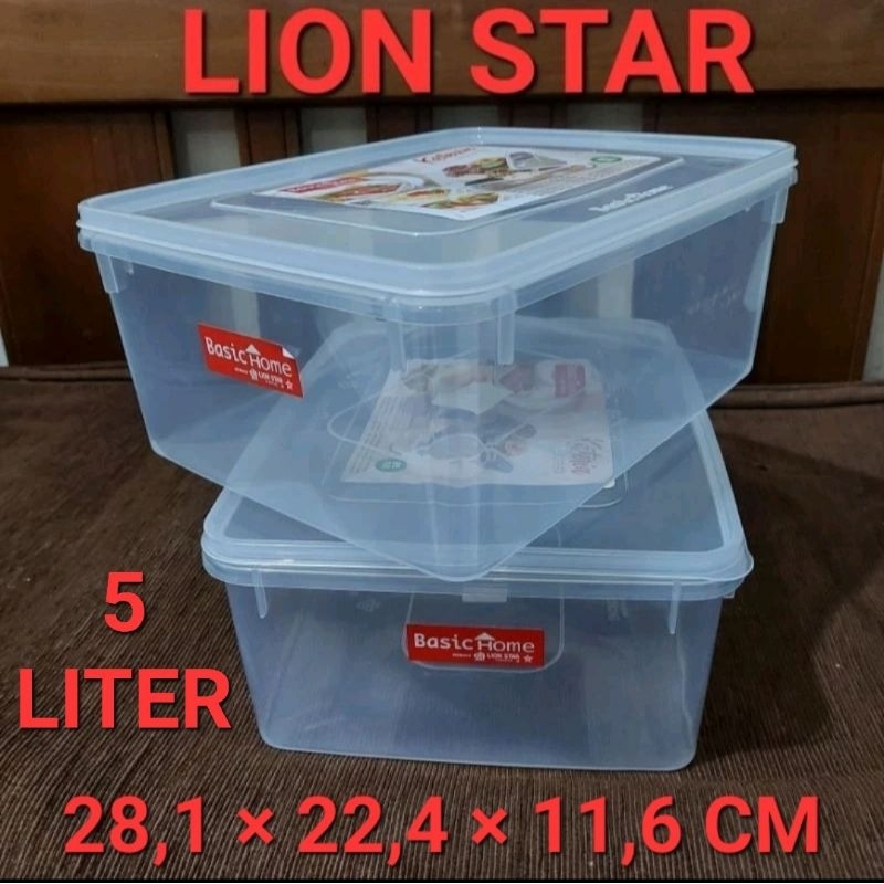 Jual BOX DONAT/BOX KOTAK MAKANAN/KOTAK MAKAN 5000 ml LION STAR BASIC ...