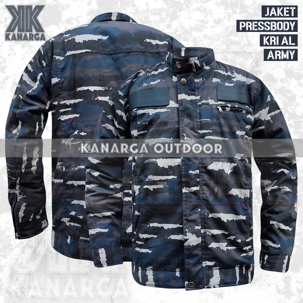 Jual Jaket Army Loreng KRI AL Pressbody Bahan Ripstop Premium - Jaket ...