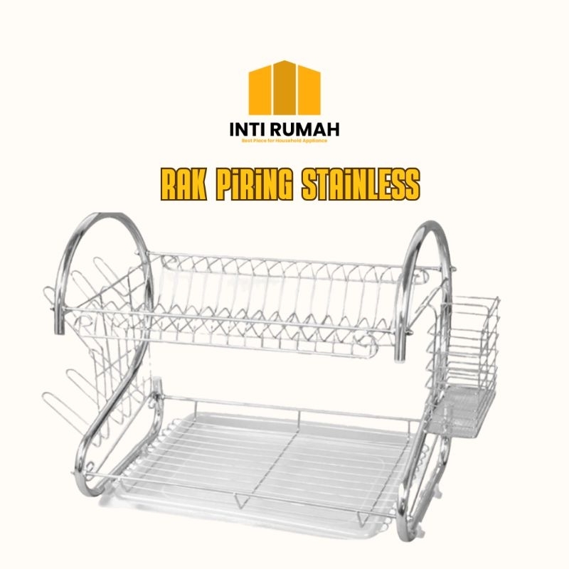 Jual Rak Piring Stainless Susun 2 Serbaguna | Shopee Indonesia
