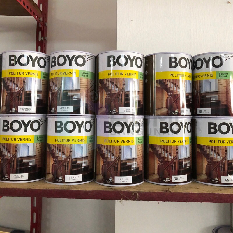 Jual Cat Kayu Politur Plitur Boyo Vernish Solvent Base 1 Liter | Shopee ...