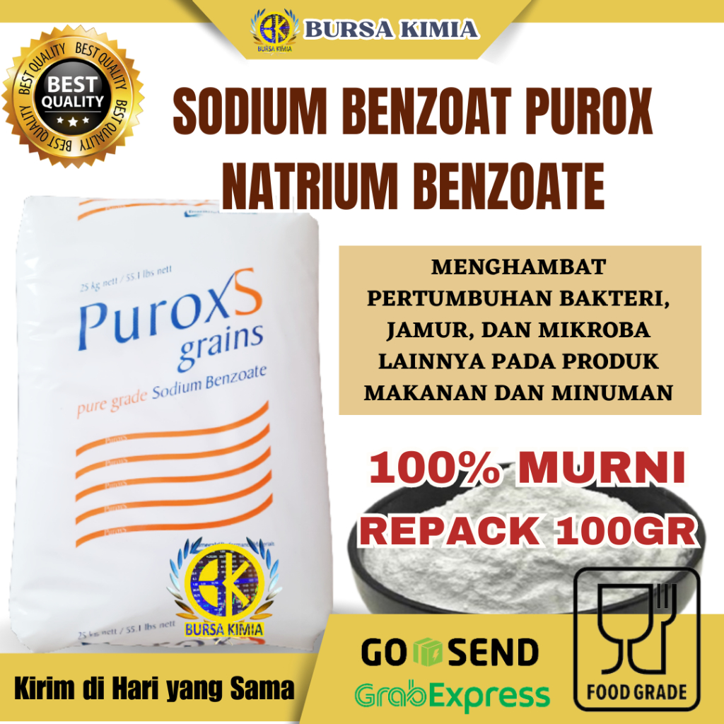 Jual Sodium Benzoat 100gr Natrium Benzoate Bahan Pengawet Makanan ...