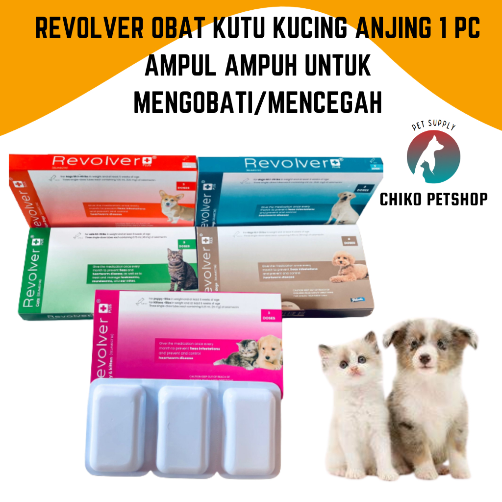 Jual (1 PCS) REVOLVER Obat Kutu KUCING ANJING Frontline Ampuh Mengatasi ...