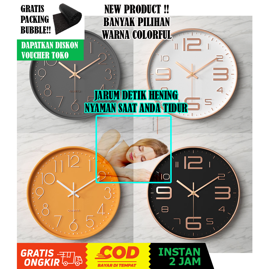 Jual JAM DINDING UNIK JAM DINDING ESTETIK ANGKA TIMBUL | Shopee Indonesia