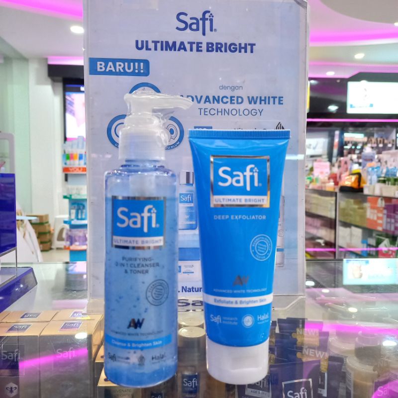 Jual Paket Safi Murah!!! Safi Ultimate Bright Deep exfoliator 100gr + Safi UB 2in1 Cleanser ...