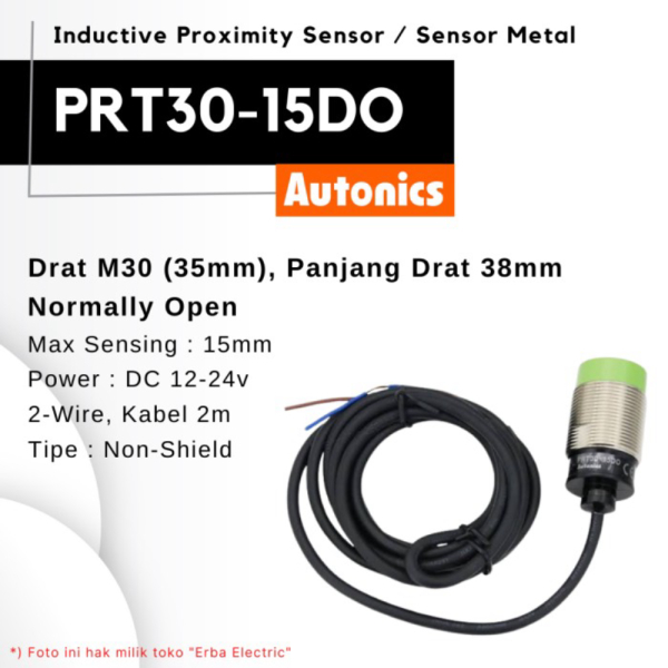 Jual Autonics PRT30-15DO Induktif Proximity Sensor Metal Besi 2 wire DC ...