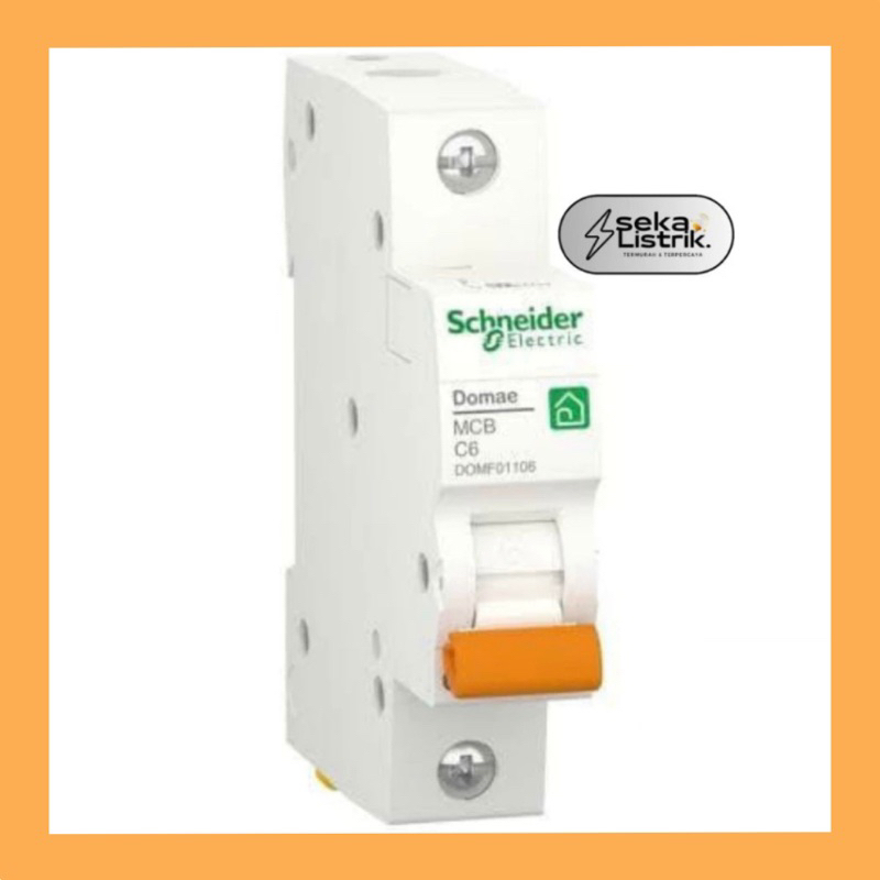 Jual SCHNEIDER MCB DOMAE 1P 6A 11340 MERLIN GERIN MG PEMUTUS ARUS 1 PHASE | Shopee Indonesia