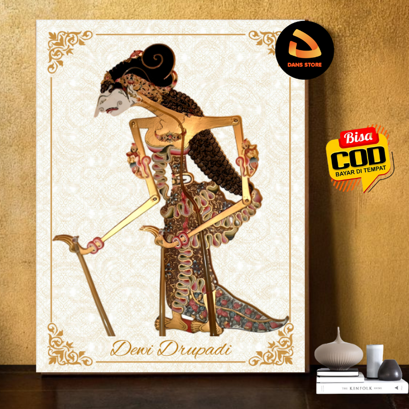 Jual Hiasan Dinding bahan Mdf Poster Wayang Kulit Dewi Drupadi | Shopee ...