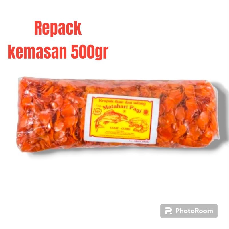Jual Kerupuk Mentah Matahari Pagi Rasa Udang Kemasan Repack 500gr 1 2