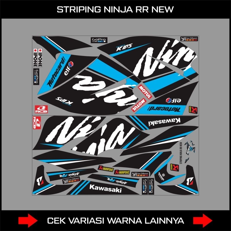 Jual Sticker Striping Ninja RR 150 New Grafis Ninja / Decal Kawasaki ...