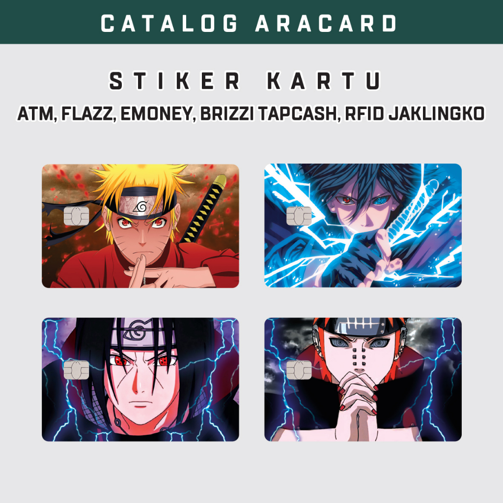 Jual Stiker Sticker Kartu Atm Garskin Skin Card Atm Anime - NARUTO ...