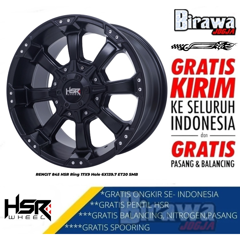 Jual Velg Offroad Ring 17 HSR RENGIT R17 Pcd 6x139,7 Untuk Mobil Fortuner, Ranger, Strada, Hilux ...
