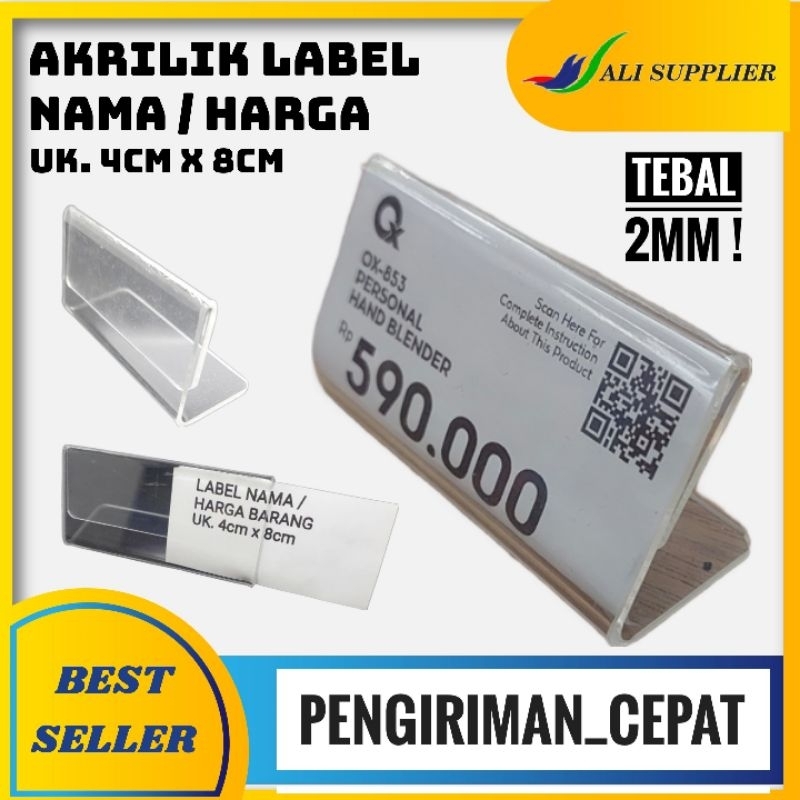 Jual Acrylic Label Nama Meja / Acrylic Label Harga / Akrilik Display ...