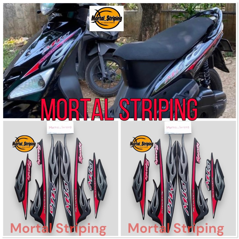 Jual Stiker Striping Les Lis Bodi Yamaha Mio Sporty Tahun 2006 Mio Api ...