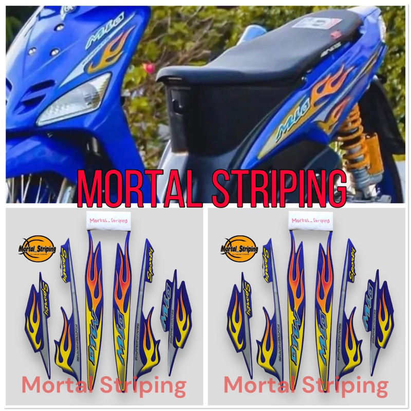 Jual STIKER STRIPING LIS BODY MIO SPORTY TAHUN 2006 MIO API WARNA BIRU ...