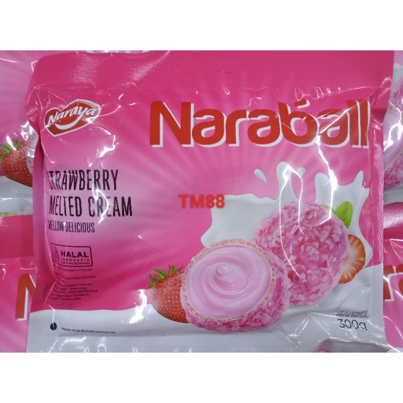 Jual WAFER SALUT KUKIS RASA STROBERI NARAYA/WAFER BALL STRAWBERRY ...