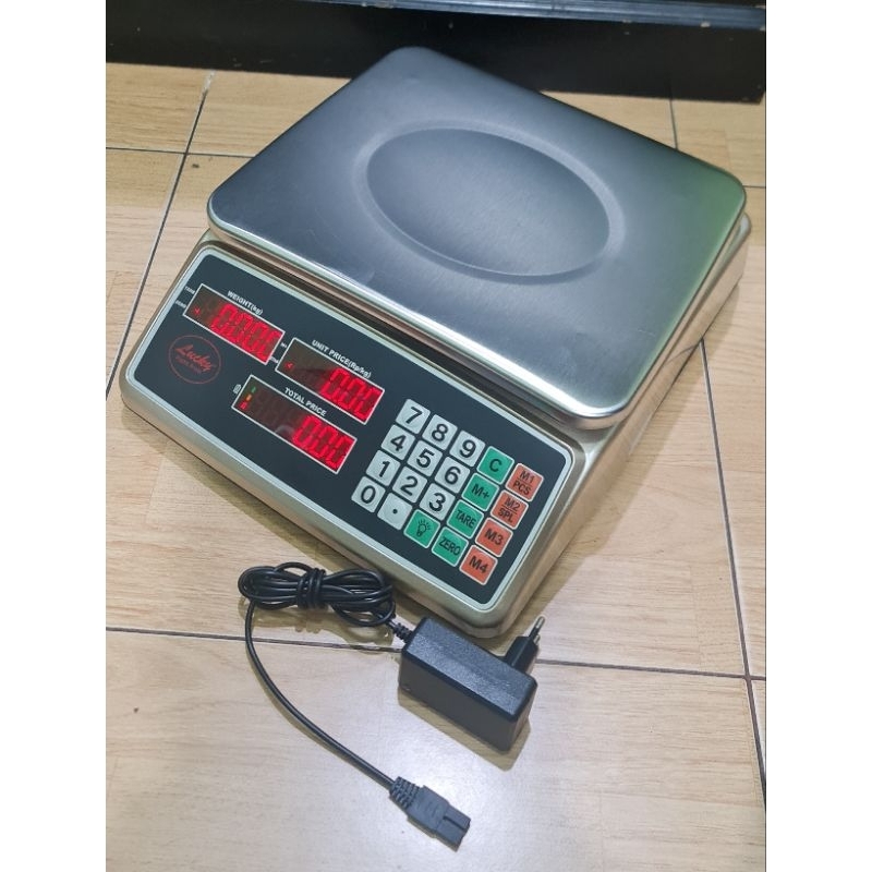 Jual Timbangan tahan air 30kg x 1g LUCKY ACS-C / Timbangan harga / Timbangan pasar/Timbangan ...