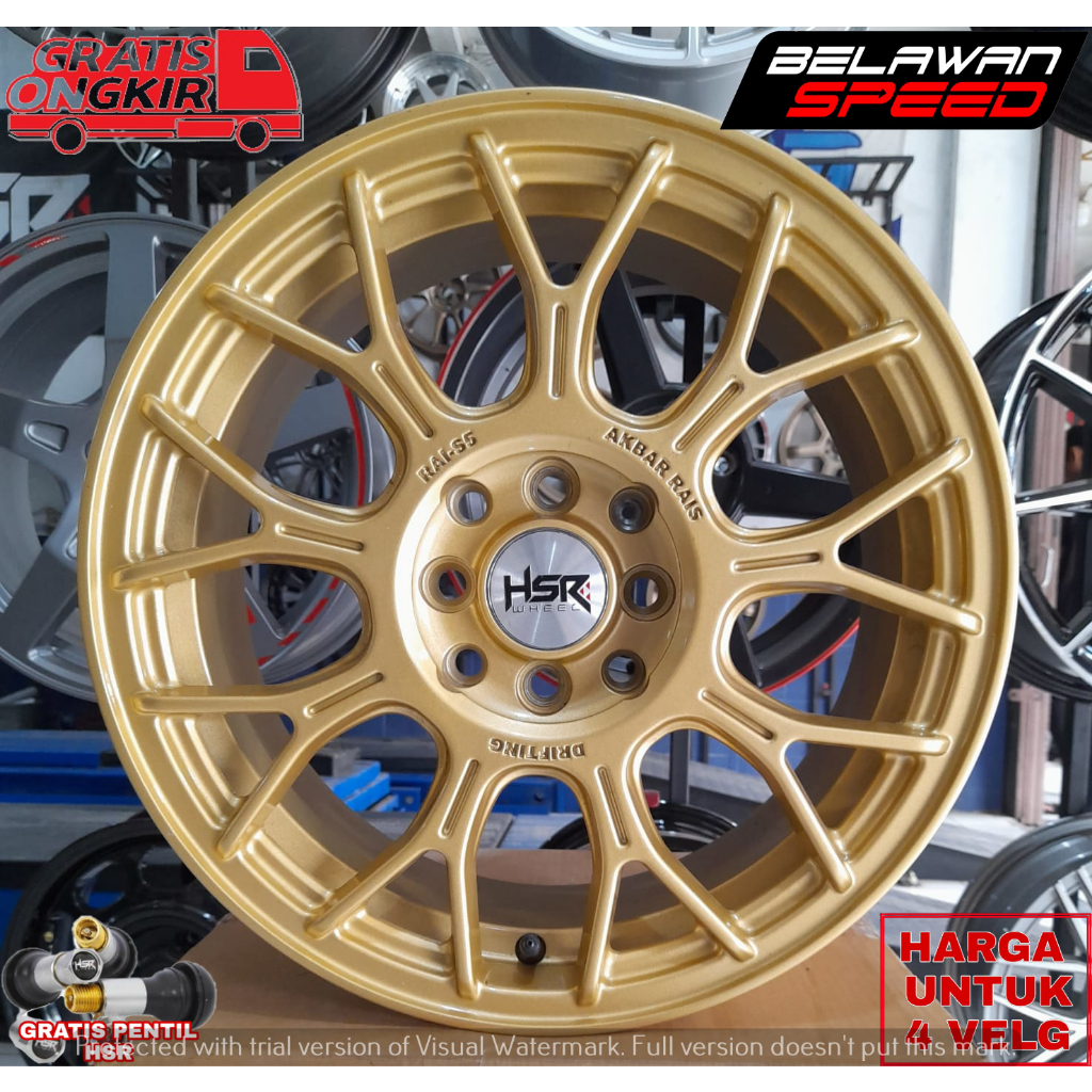 Jual PROMO!!!!PELEK MOBIL RACING VELG MODIFIKASI RING 15 HSR RAI-S5 PCD ...