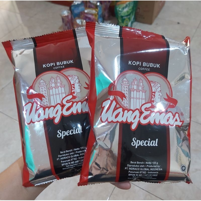 Jual Kopi Bubuk Murni Uang Emas 135 gr 380 gr 1000 gr | Shopee Indonesia
