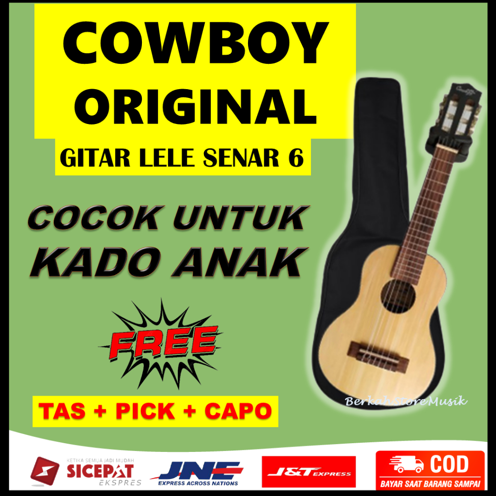 Jual Gitar Mini Kecil Guitalele Gitar Lele Gitarlele Senar 6 Cowboy ...