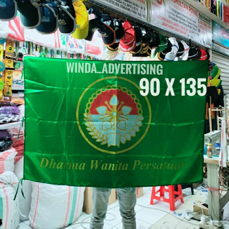 Jual Bendera DWP Bendera Dharma Wanita Persatuan Ukuran 90 x 135 cm ...