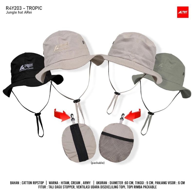Jual Topi Rimba / Jungle Hat Pria TROPIC AREI OUTDOORGEAR - Topi Rimba ...