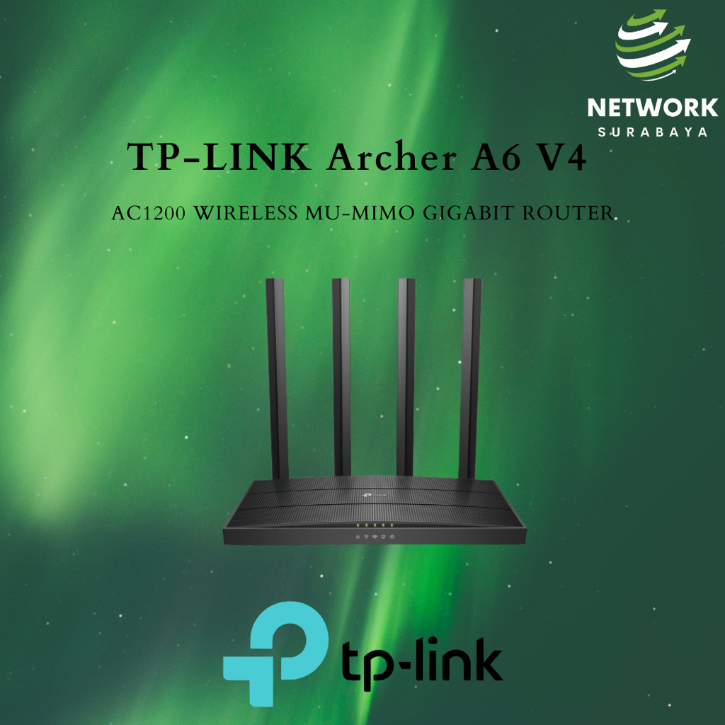 Jual TP LINK Archer A6 V4 AC1200 Wireless MU-MIMO Gigabit Router ...