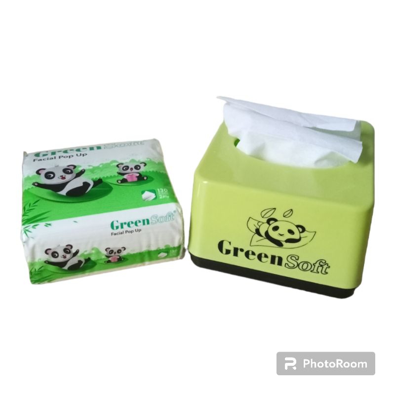 Jual TISU MINI KECIL TISSU FACIAL POP UP GREEN SOFT DAN TEMPAT TISU ...