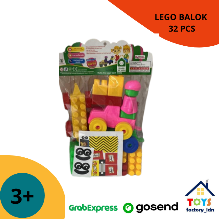 Jual Mainan Blocks Lego Balok Susun Isi 32 pcs | Shopee Indonesia