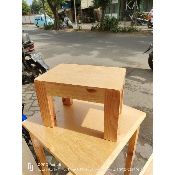 Jual MEJA JONGKOK / BANGKU CENGKOK JATI BELANDA MIX TRIPLEK | Shopee ...