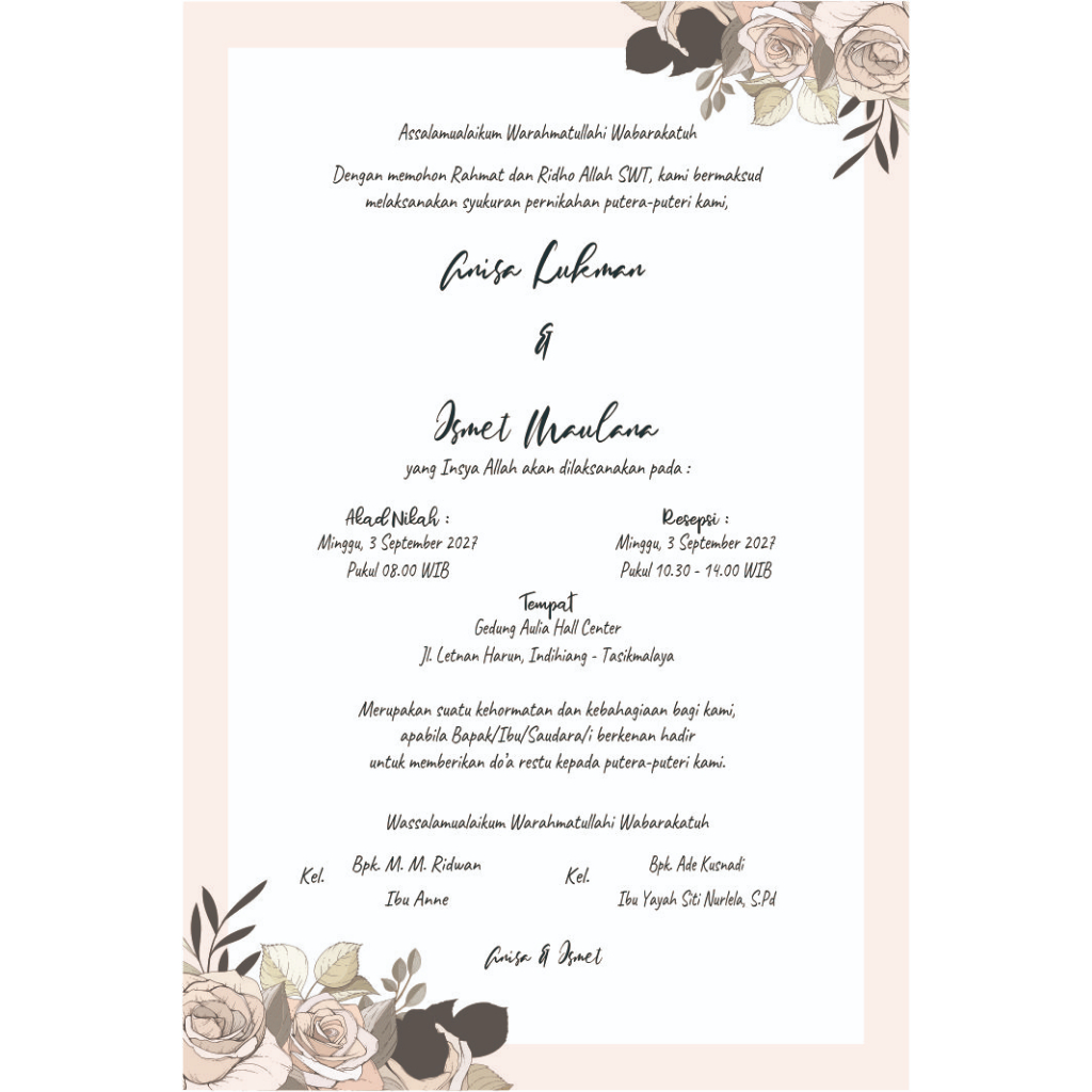 Jual undangan minimalis/undangan mini/undangan murah/undangan 200 an ...