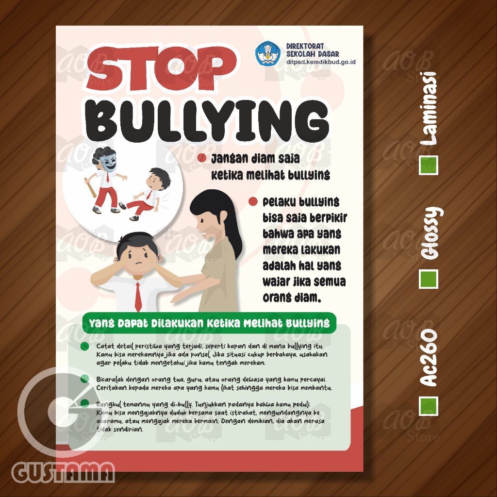 Jual Poster Stop Bullying Sekolah Dasar, Poster Edukasi Bullying SD Laminasi A3 | Shopee Indonesia