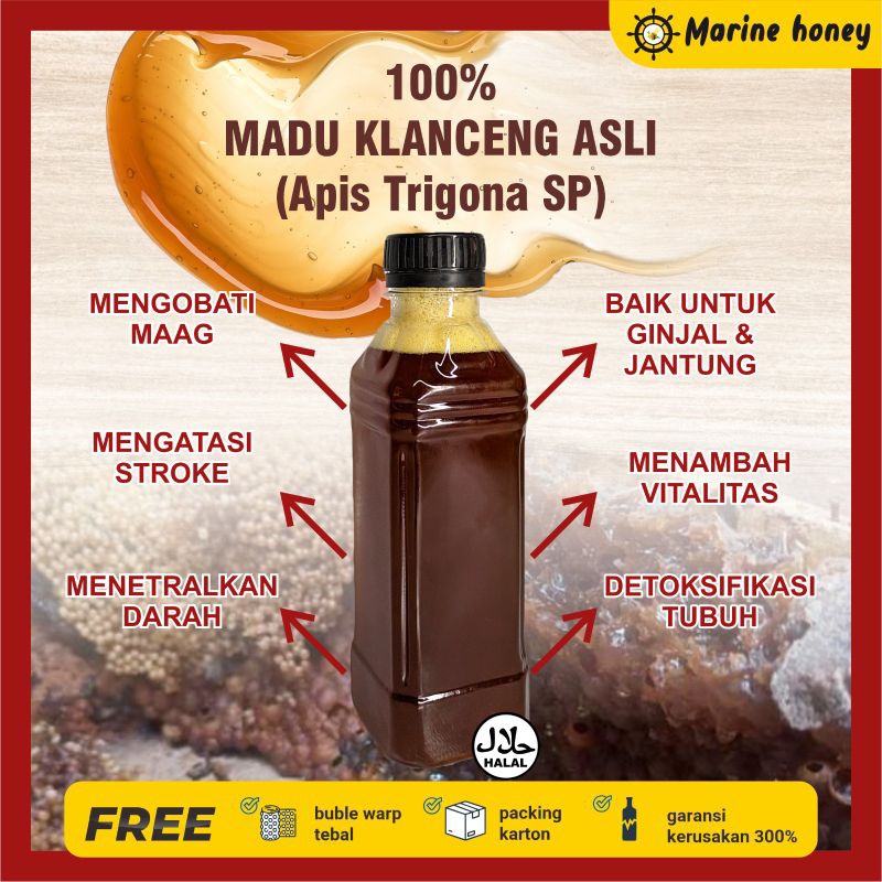 Jual Madu Klanceng Trigona Murni tanpa Campuran 250 ml,Madu Asam urat ...