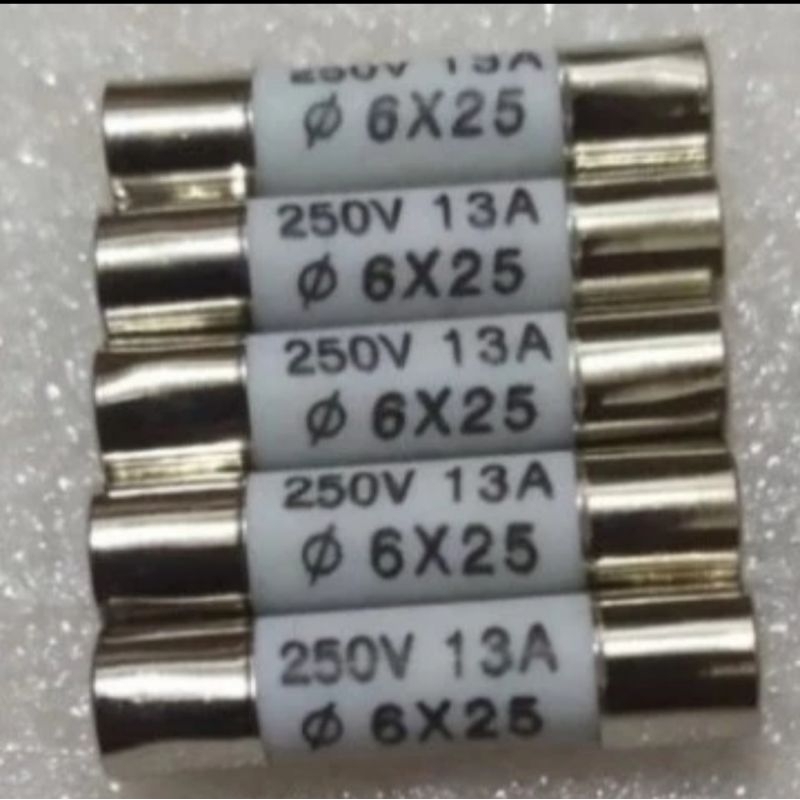 Jual Sekring Fuse AC keramik 6x25 13A 15A 20A 250v | Shopee Indonesia