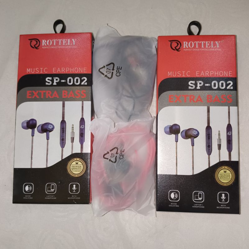 Jual Headset SP-002 Rottely Hf Super Bass Music Audio Earphone henset ...