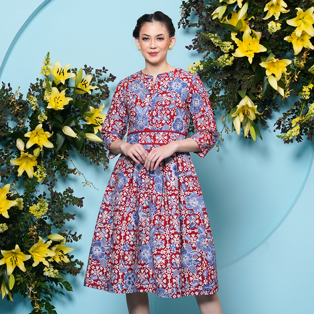 Jual NONA RARA - Jingle Jlamprang D0430, Baju Batik Kasual Modern ...