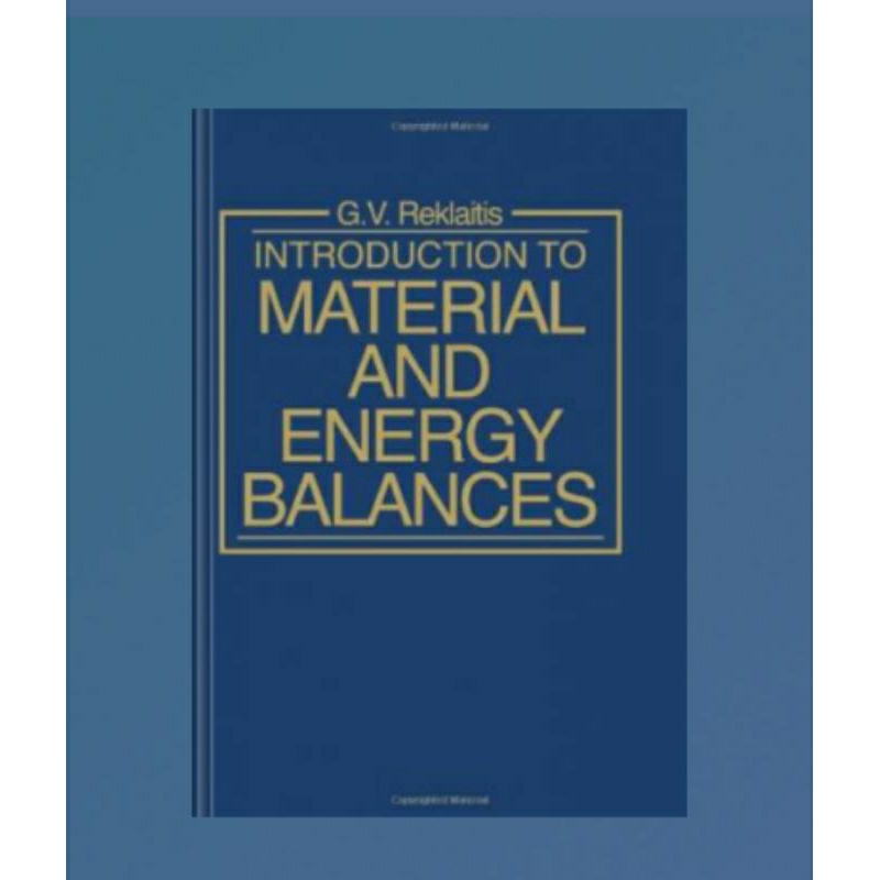 Jual buku Introduction to Material and Energy Balances | Shopee Indonesia