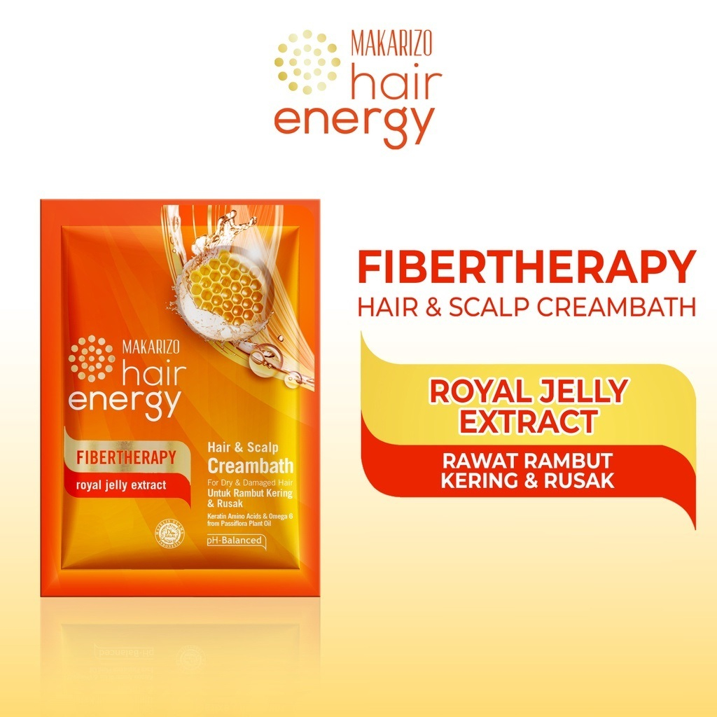 Jual MAKARIZO Hair Energy Fibertherapy Hair & Scalp Creambath 30ml 60ml ...
