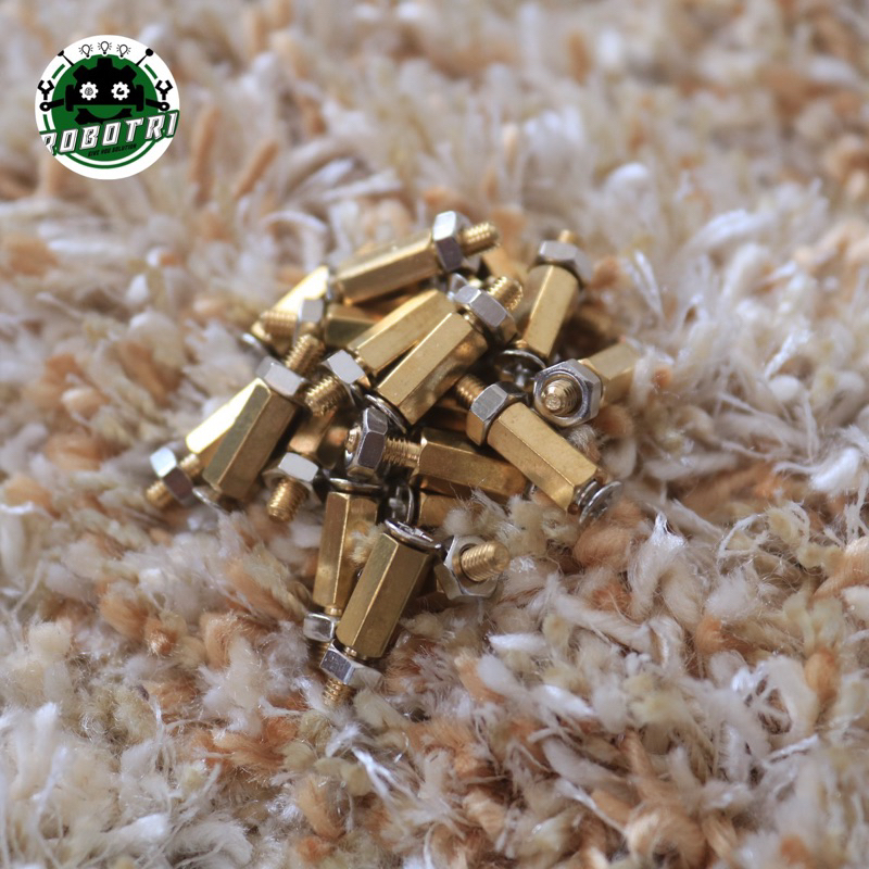 Jual SPACER PCB METAL SPACER LOGAM SPACER COPPER 10MM X 3MM HEXAGONAL ...