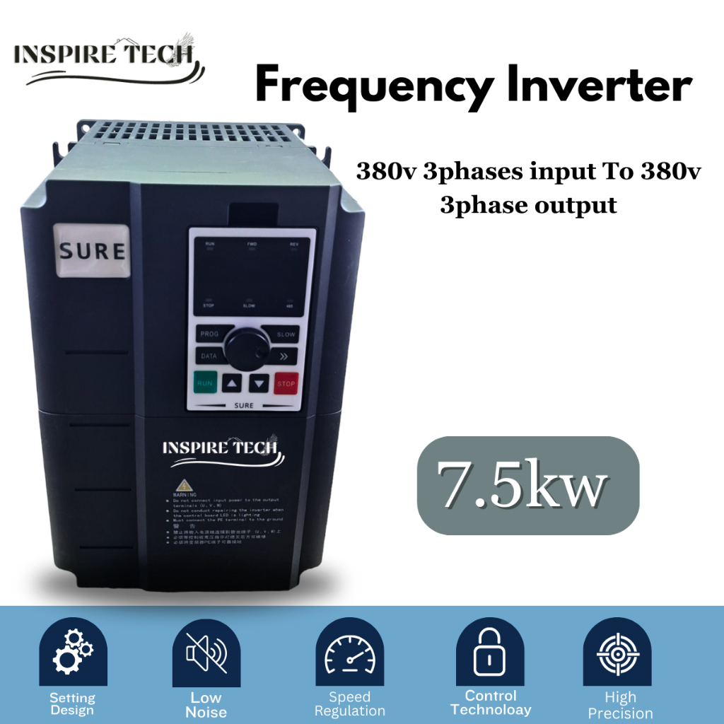Jual Inverter 7.5KW 380v input 3phases input To 380v 3phase output Speed Controller Variabel ...