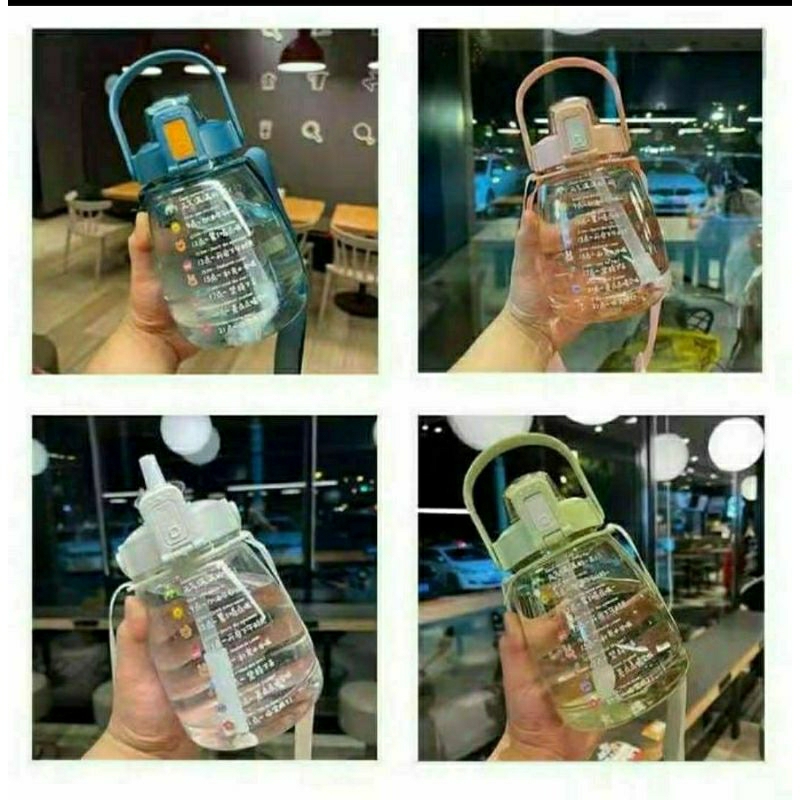 Jual Botol Gemoy Gendut 1L (Botol Target Minum) | Shopee Indonesia