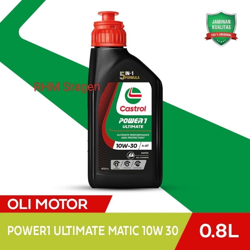 Jual Castrol Power 1 Ultimate Matic 10W-30 800ml 5in1 oli motor matic ...
