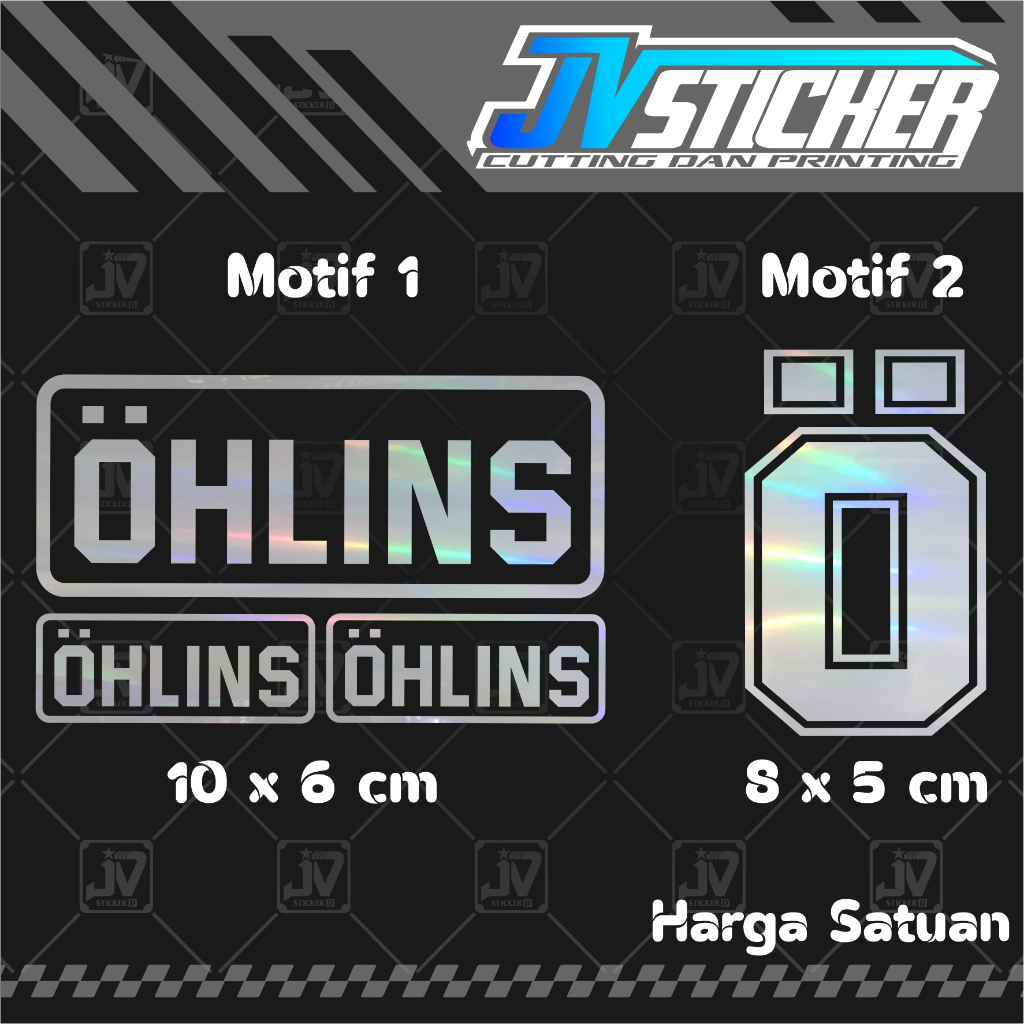 Jual STIKER OHLINS CUTTING STICKER MOTOR SHOCK STIKER MURAH LOGO MERK ...