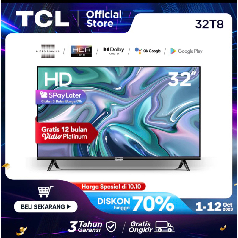 Jual LED TCL ANDROID 11 32 inch T8 | Shopee Indonesia