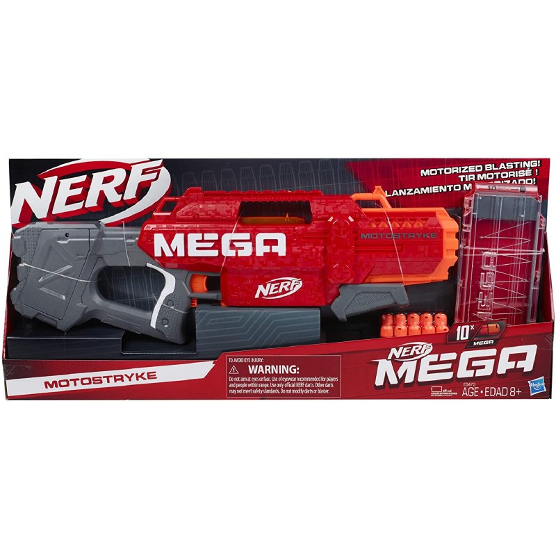 Jual BEYBA NERF Mega Motostryke Motorized 10 Dart Blaster ORIGINAL ...