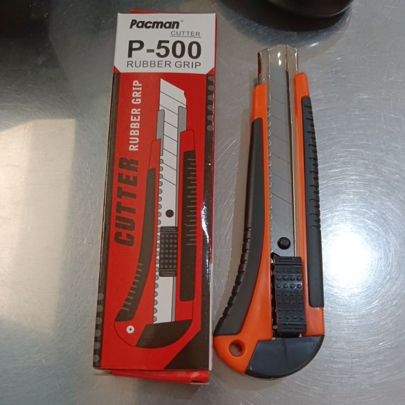 Jual Pacman p-500 Cutter Besar Gagang Karet - Pisau Kater / pisau ...