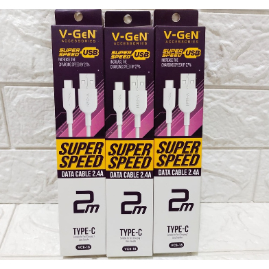 Jual Kabel Data USB Type C V-GeN VCB-18 Fast Charging Kabel VGEN 2 ...