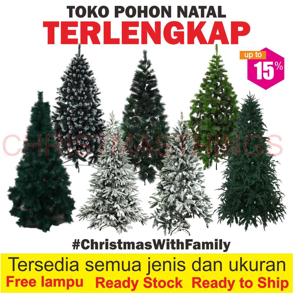 Jual Pohon natal polos salju hijau tinggi 1,2 meter 120 cm 4ft tebal ...